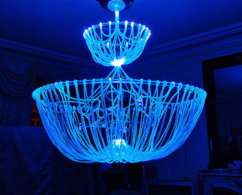 Eclairage design par fibre optique lumineuse